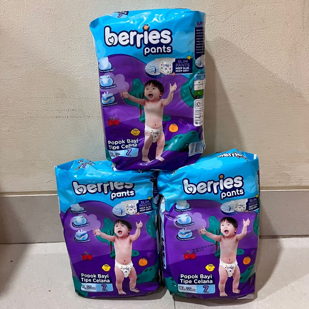Jual Berries Pants Popok Baby Tipe Celana M34 / L30 / XL26 Popok Bayi Murah M 34 / L 30 / XL 26 ...