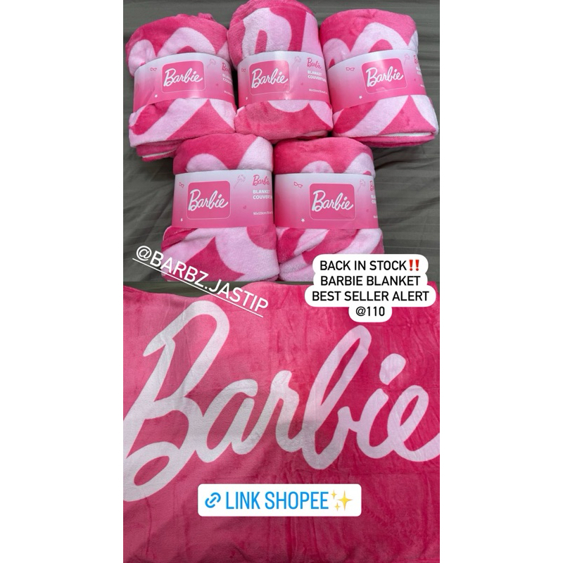 Jual MINISO X BARBIE BLANKET / SELIMUT BARBIE READY STOCK | Shopee ...