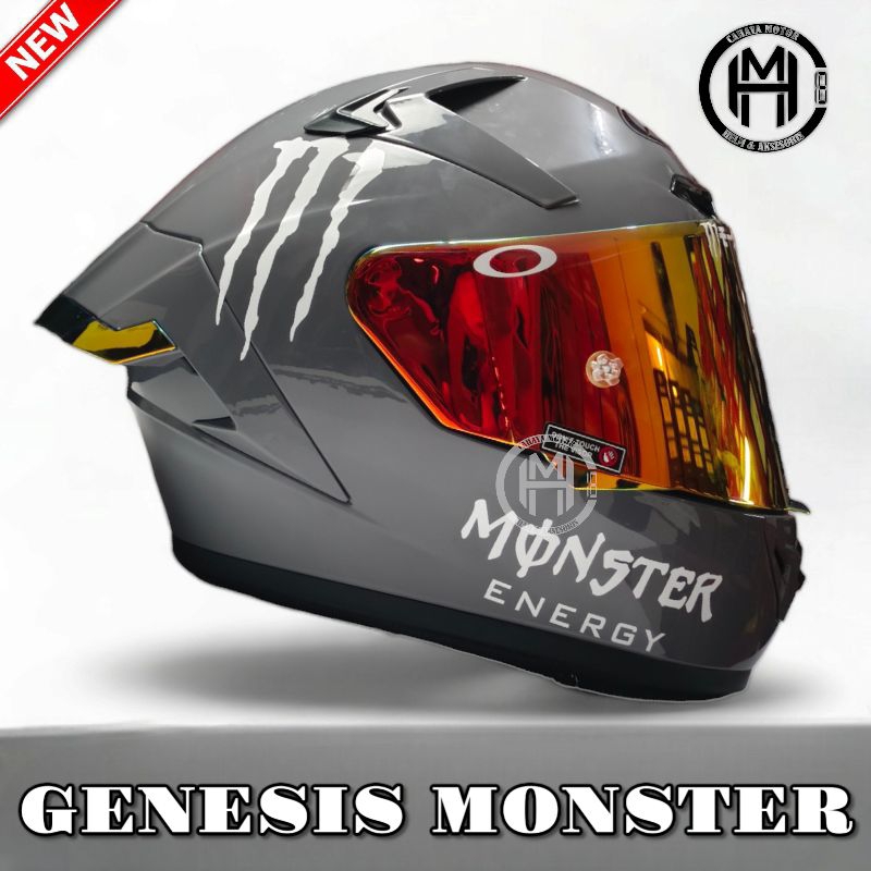 Jual HELM ALV GENESIS PAKET MONSTER|FULL FACE | Shopee Indonesia