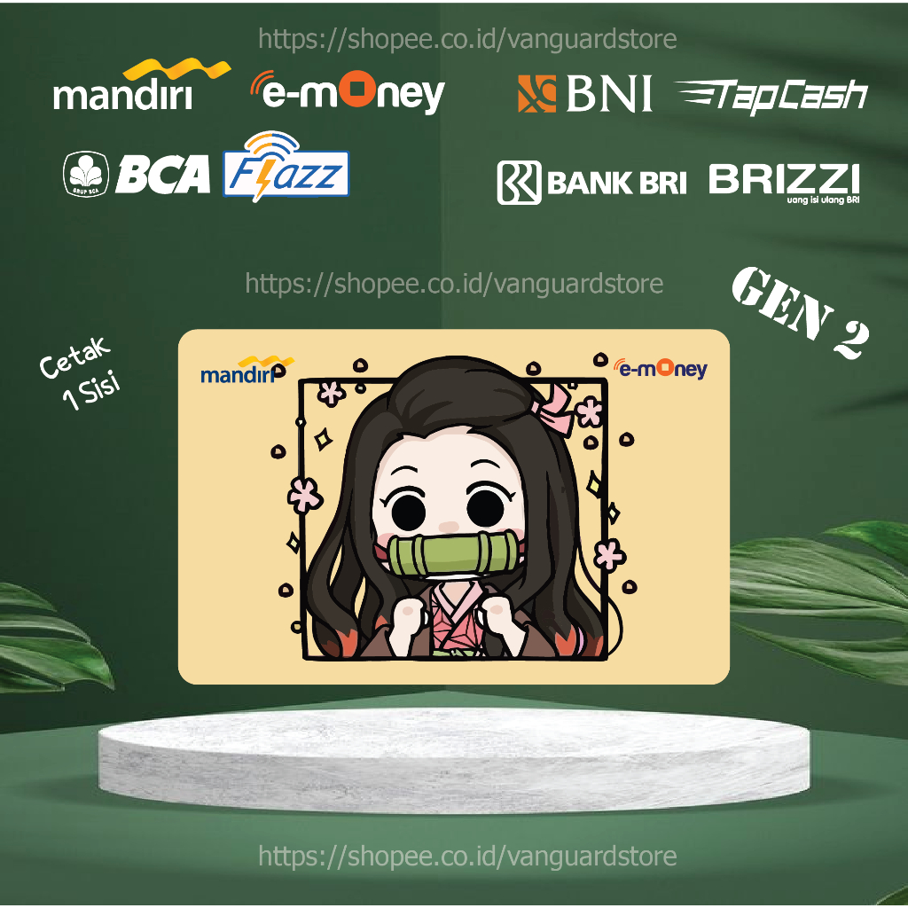 Jual KARTU E MONEY E TOLL ANIME DEMON SLAYER NEZUKO KARTUN EMONEY ...