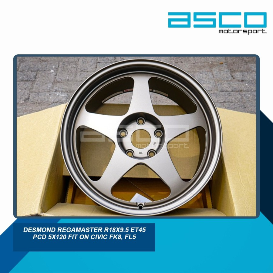 Jual Desmond Regamaster R18x9.5 ET45 PCD 5x120 Fit On Civic FK8, FL5 ...
