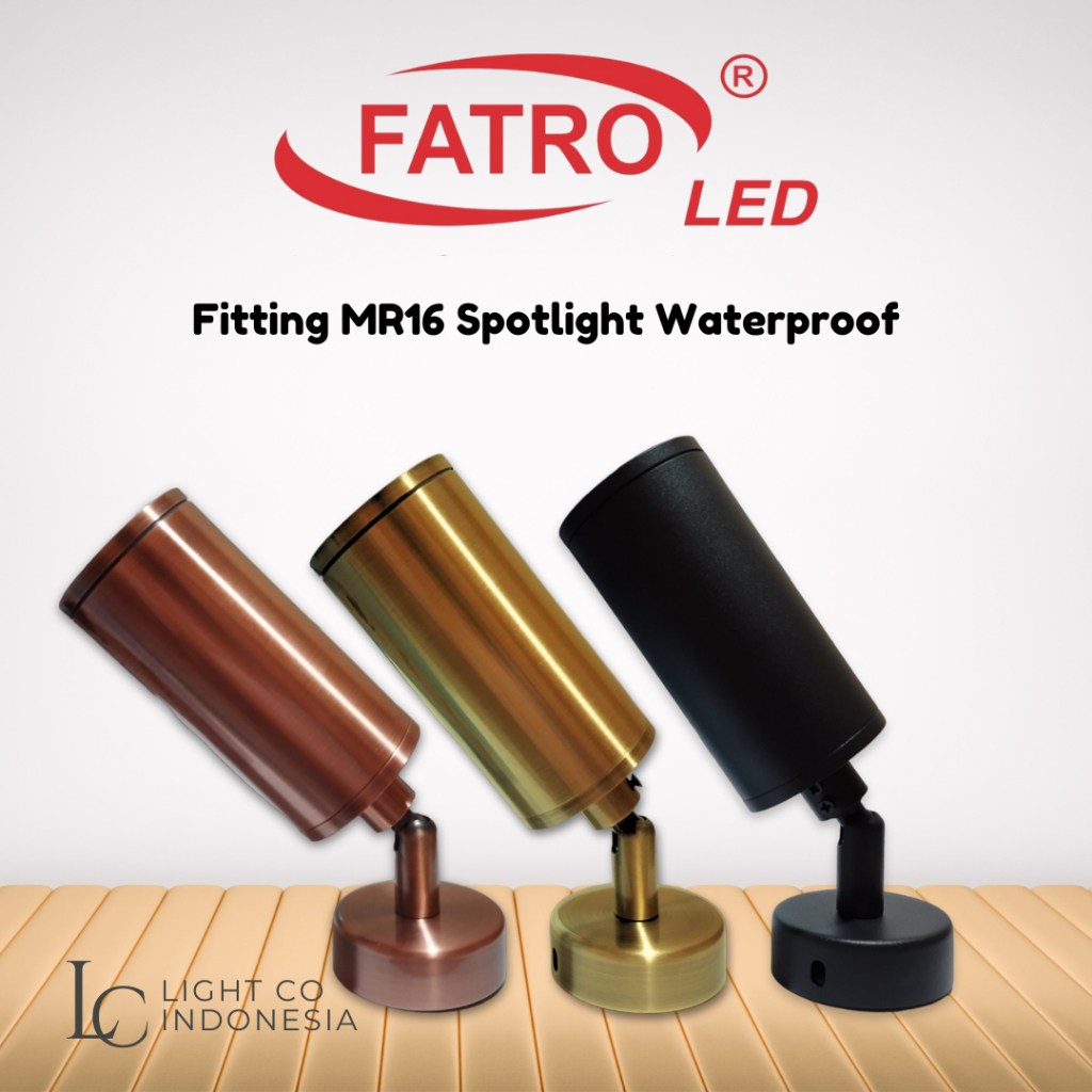 Jual [ LIGHTCO INDONESIA ] Lampu spot tembaga Fatro SA681 / spotlight copper finish MR16 ...
