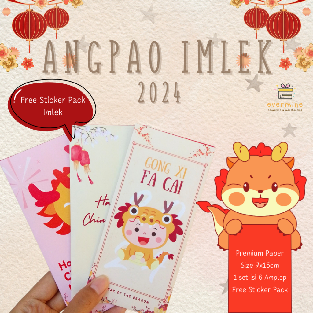 Jual [PREMIUM Angpao] Angpao Amplop Chinese New Year 2024 Shio Tahun ...