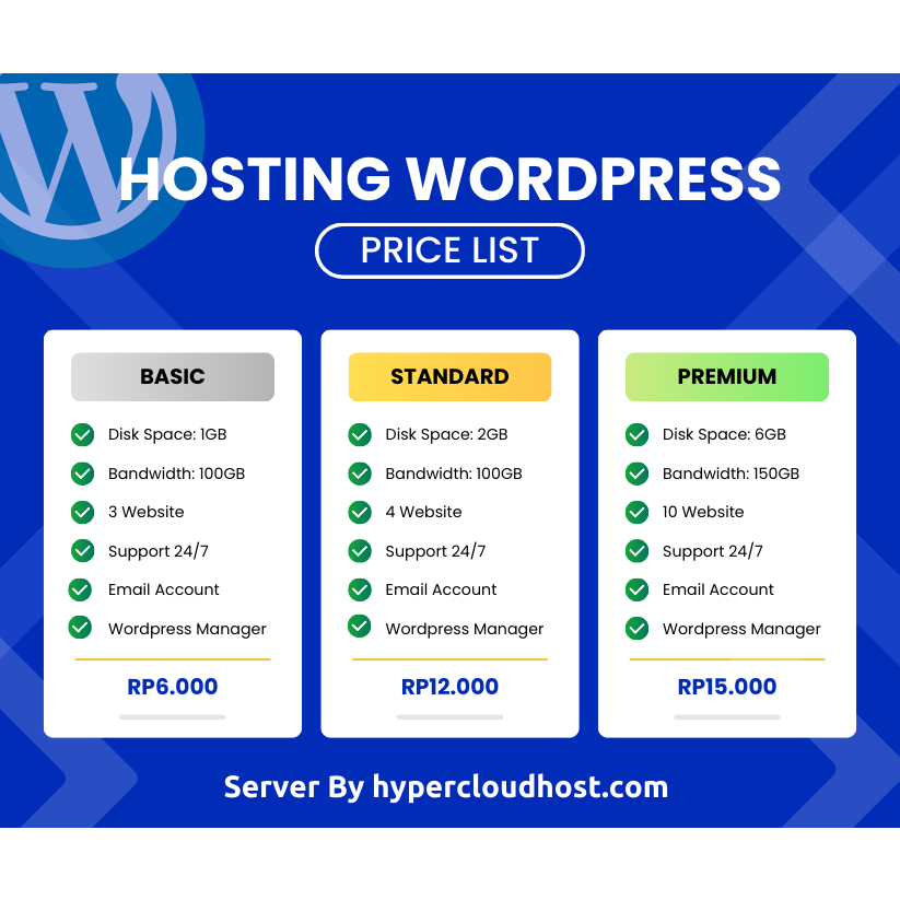 Jual WordPress Hosting/Bulanan Bisa Perpanjangan | Shopee Indonesia