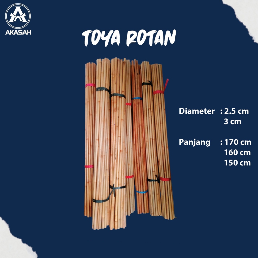 Jual AKASAH - Toya Rotan Beladiri Pencak Silat / Stik Rotan / Tongkat ...