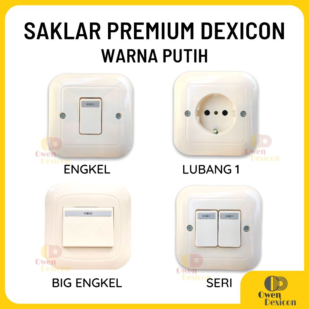 Jual Saklar Lampu Inbow 1 gang 2 gang Saklar Dinding Putih Stop Kontak ...