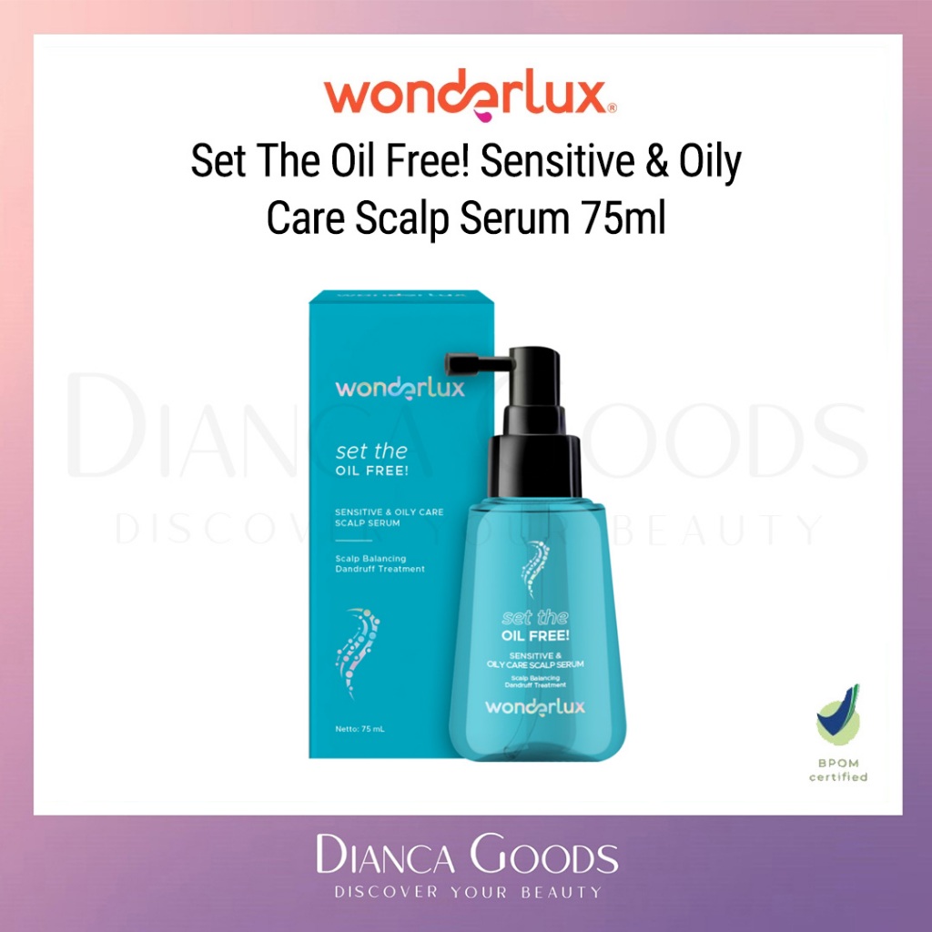 Jual WONDERLUX Set The Oil Free! Sensitive & Oily Care Scalp Serum 75ml ...