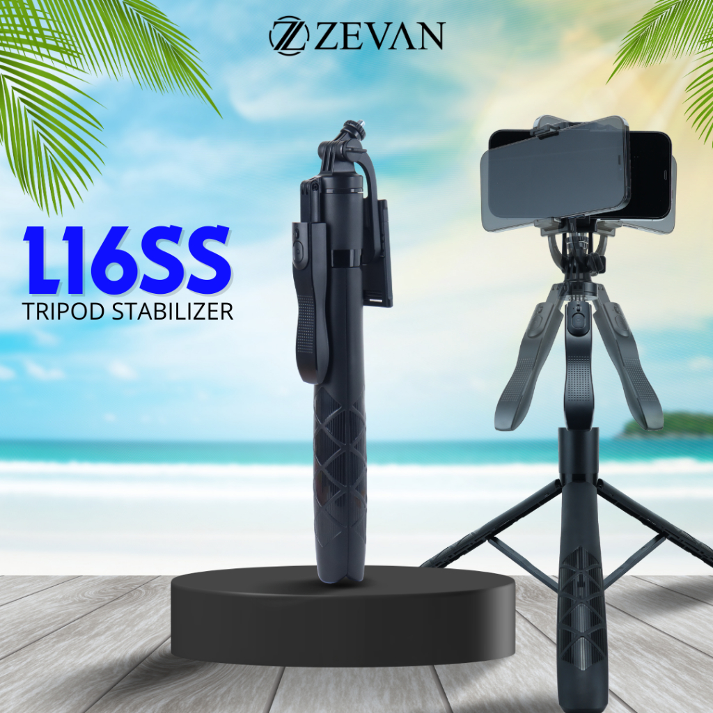 Jual ZEVAN Tripod Bluetooth Selfie Stick L16SS Multi-Functional with ...