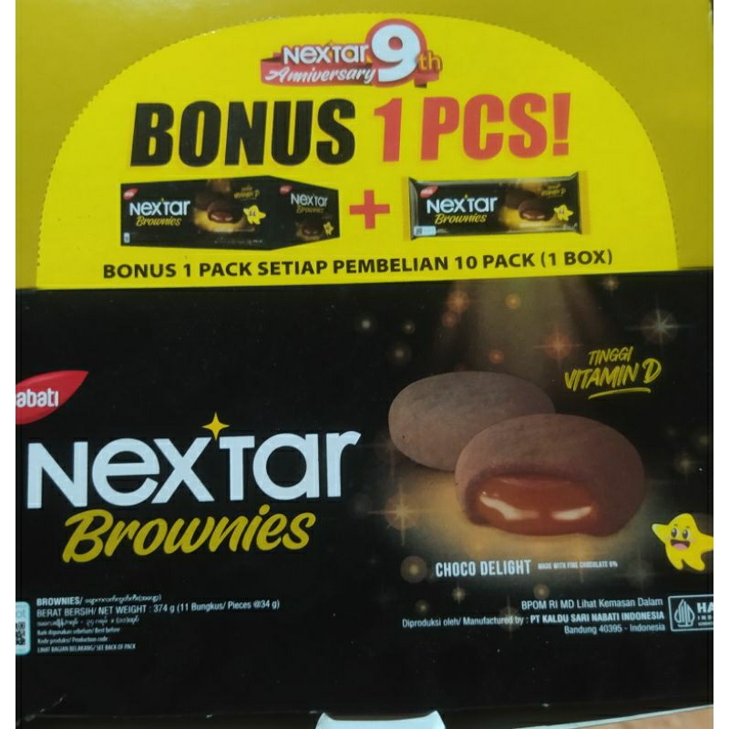 Jual Nextar Brownies Box/Nextar Brownies 10 Pack (1 Box) | Shopee Indonesia
