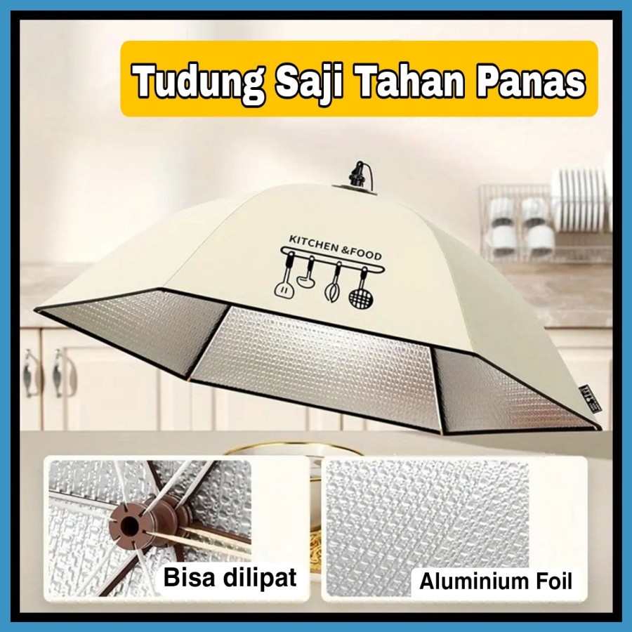 Jual N A - Tudung Saji Meja 70cm Tahan Panas Aluminium Foil Dapur Model ...