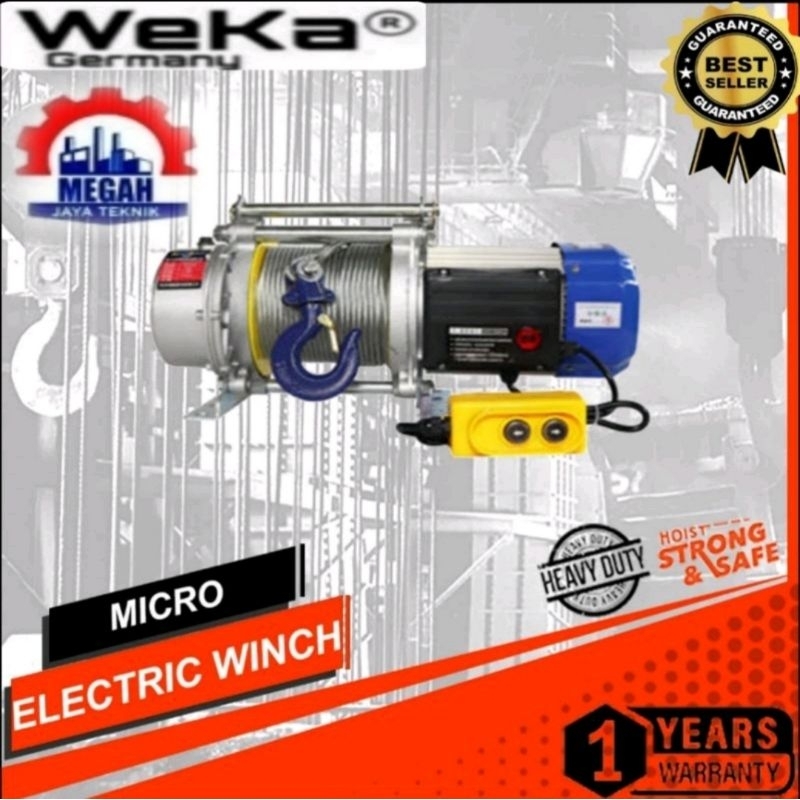 Jual ELECTRIC MINI HOIST WINCH 1200KG X 30 METER 220V/1PHASE WEKA ...