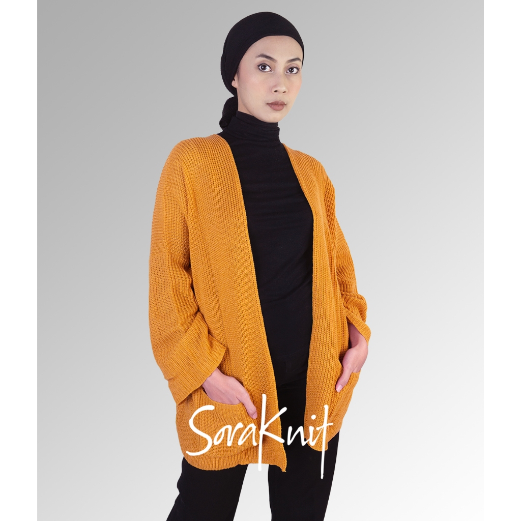 Jual Premium Sweater Cardigan Rajut Wanita Korea Oversize Knit wear Kardigan polos jumbo Dijamin ...