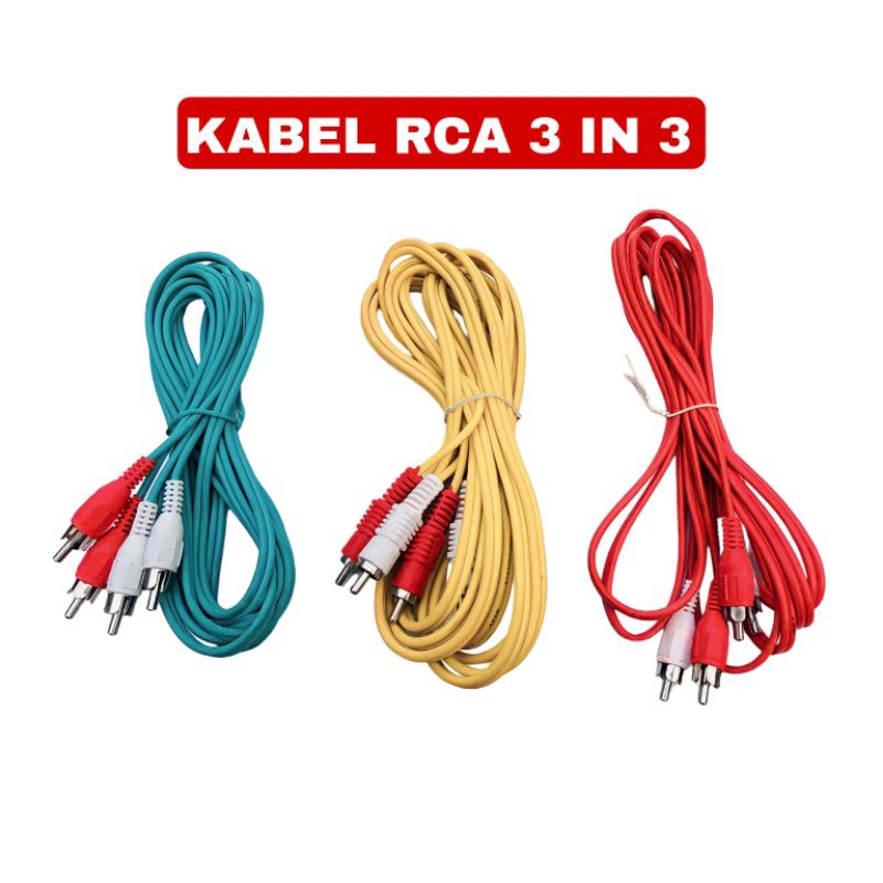Jual KABEL RCA 3 IN 3 Bisa Set Top Box Kabel Audio Rca Kabel Murah Rca Cable | Shopee Indonesia