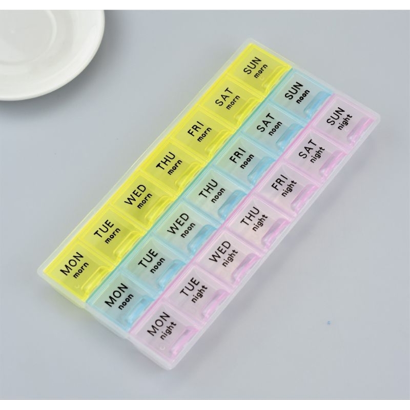 Jual Pill box 21 grid / kotak obat harian / pill case | Shopee Indonesia