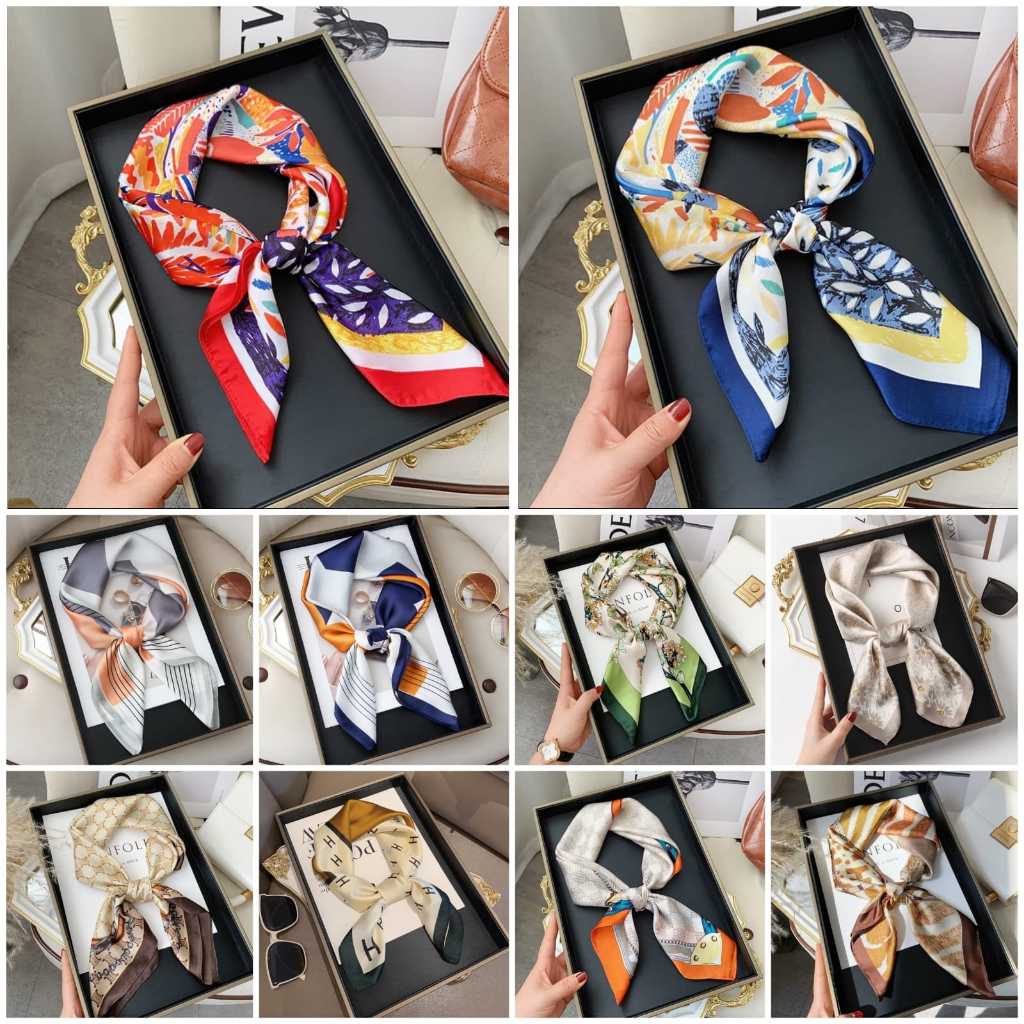 Jual Syal Sutra 70x70cm Syal silk syal leher syal tas scraf import ...