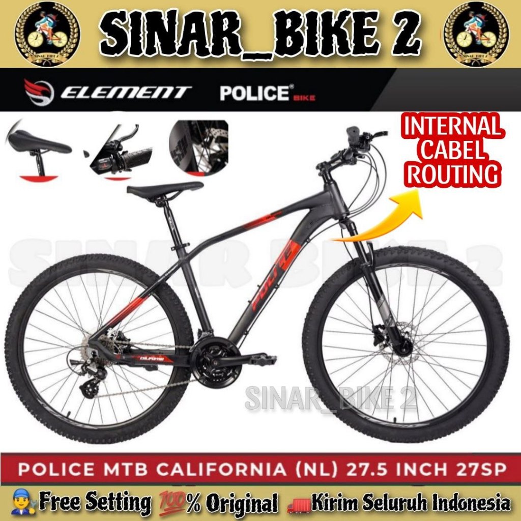 Jual Sepeda Gunung POLICE MTB CALIFORNIA (NL) Ukuran 27.5 Inch 27 Speed ...