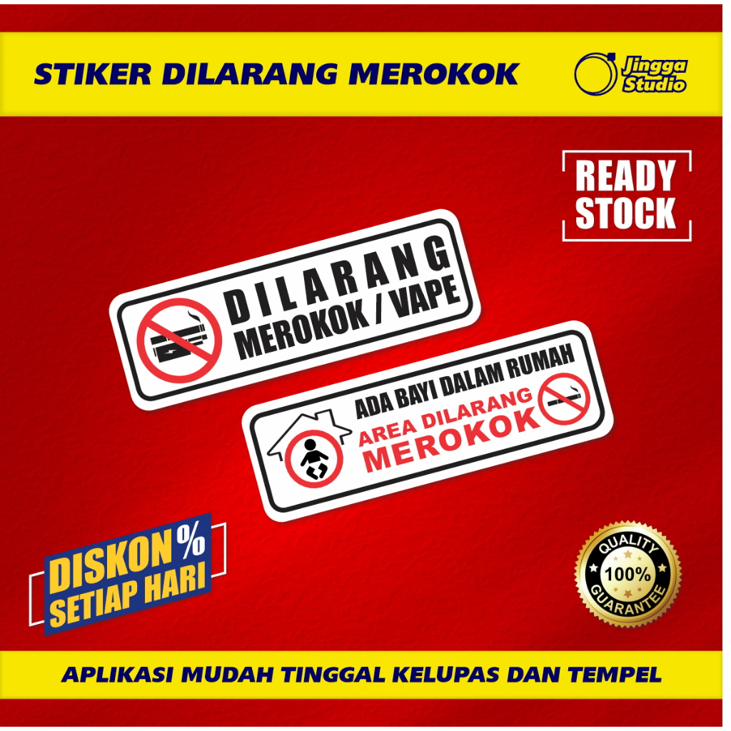 Jual Stiker Dilarang Merokok No Smoking Area Mini | Shopee Indonesia