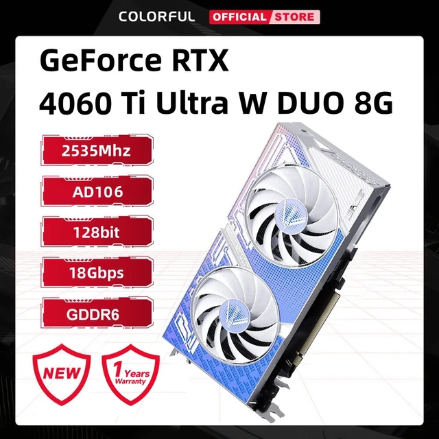 Jual VGA Colorful RTX4060Ti RTX 4060 Ti Ultra W Duo OC 8GB-V GDDR6 128 ...