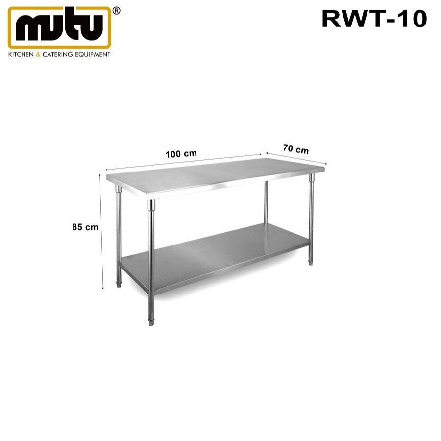 Jual MUTU Meja Dapur Stainless Working Table Kitchen Restoran RWT10 ...