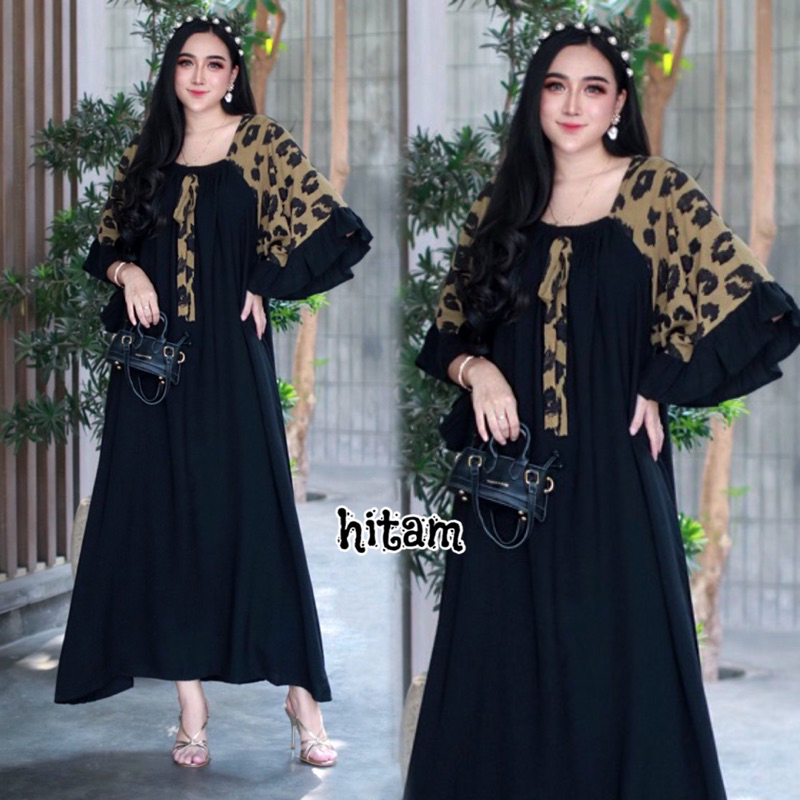 Jual Daster Lalisa Dress Jumbo Macan LD 130 Rayon Tebal | Shopee Indonesia
