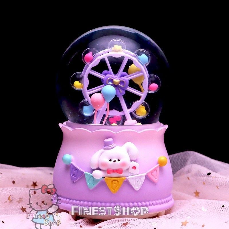 Jual Snowball Kotak Musik Unicorn JUMBO Bola Salju Kaca Dream Music Box ...