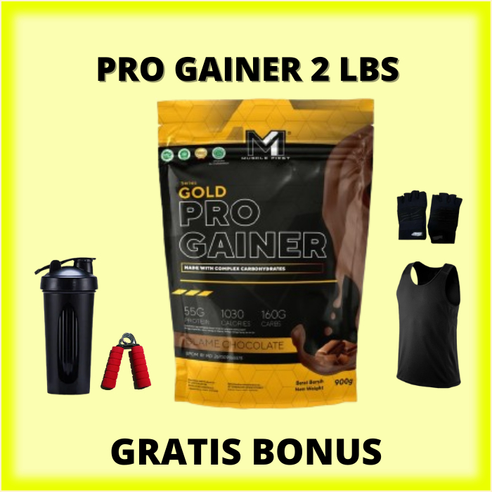 Jual PRO GAINER 2 LBS 900GR MUSCLE FIRST COKLAT VANILA PROGAINER GEINER ...