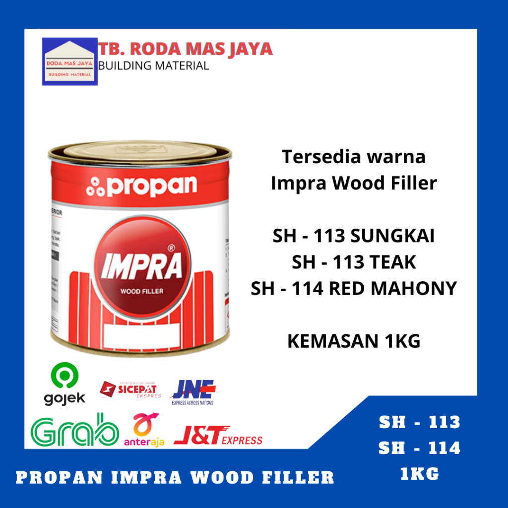 Jual Cat Kayu/Cat Pelapis Impra Wood Filler SH-113 & SH-114 Sungkai ...