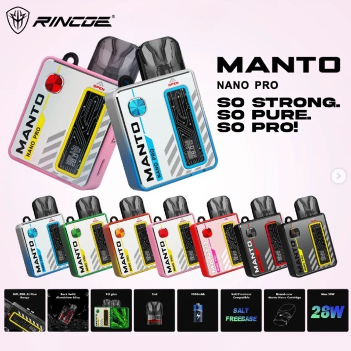 Jual Rincoe Manto Nano Pro 28W 1000mAh Pod Kit by Rincoe / Manto Nano ...