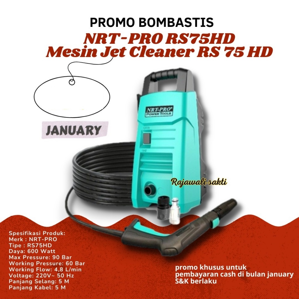 Jual Mesin Steam Pencuci Mobil Sepeda Motor Jet Cleaner NRT PRO RS75HD ...