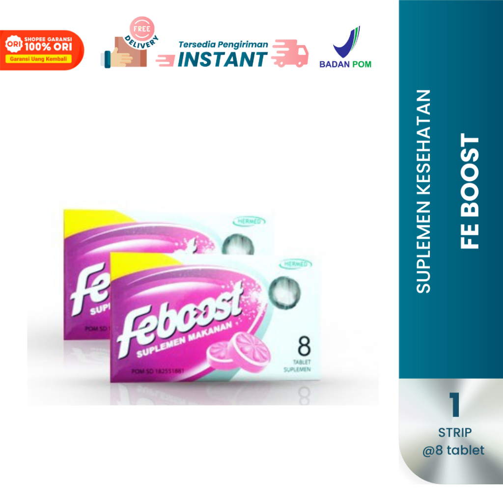 Jual FE-Boost Isi 8 Tablet FEBOOST Penambah Darah Mengatasi Anemia ...