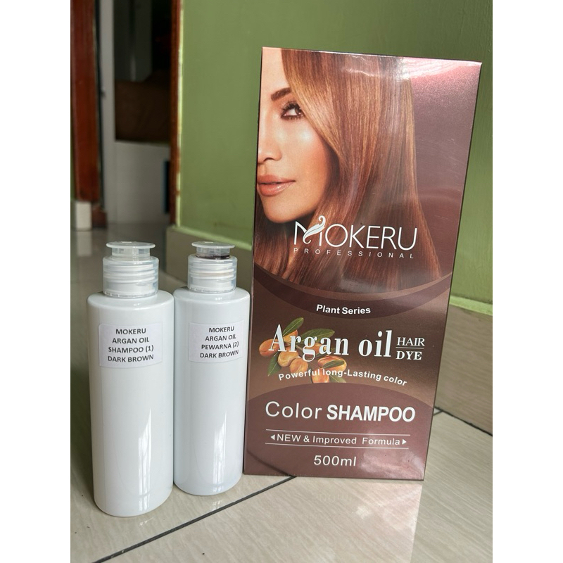 Jual (share in jar) MOKERU ARGAN OIL SHAMPOO PEWARNA RAMBUT | Shopee ...