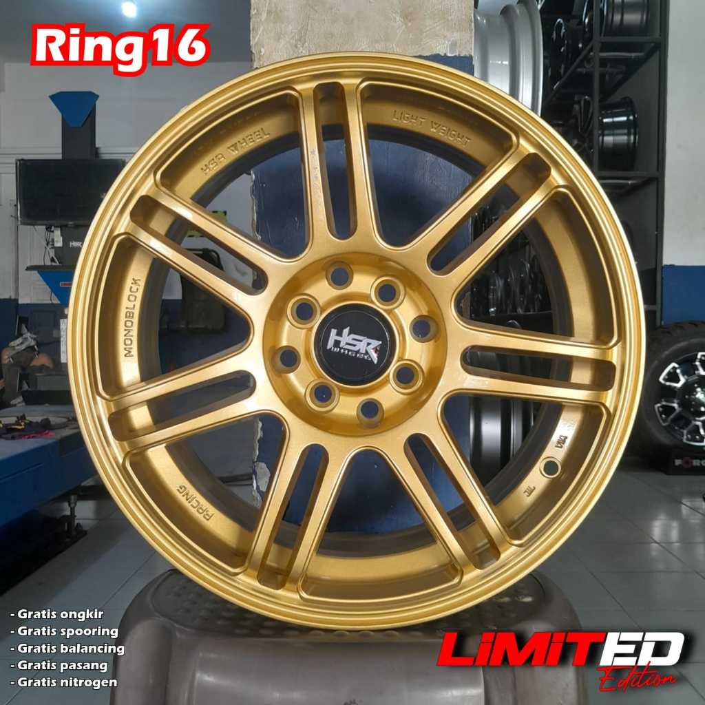 Jual Velg mobil ring 16 HSR BOON velg mobil racing r16 mobilio,agya,ayla,ignis,brio,calya,sigra ...