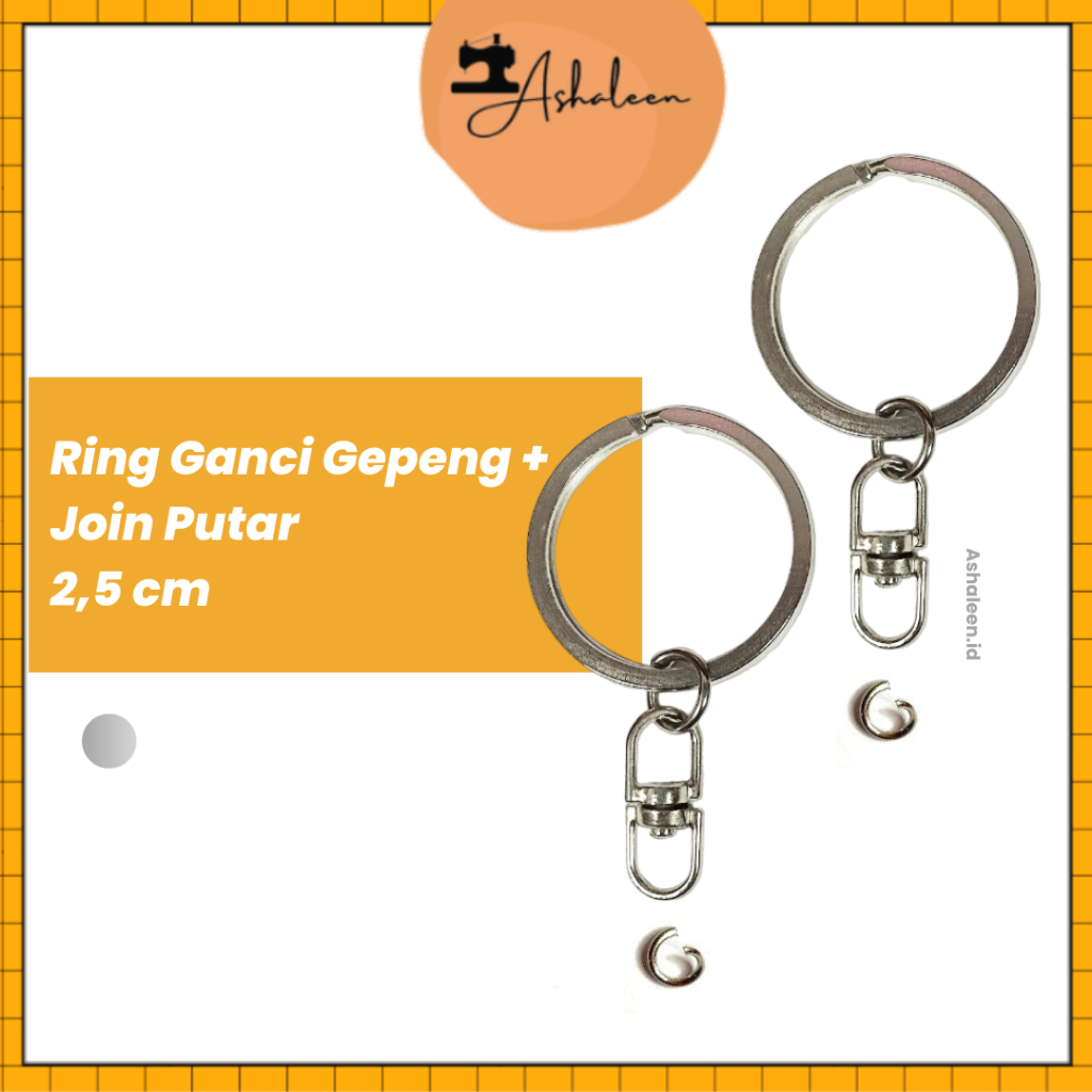 Jual Ring Ganci Gepeng Tebal dengan Join Putar 2.5 cm / 25 mm / 2,5 cm ...