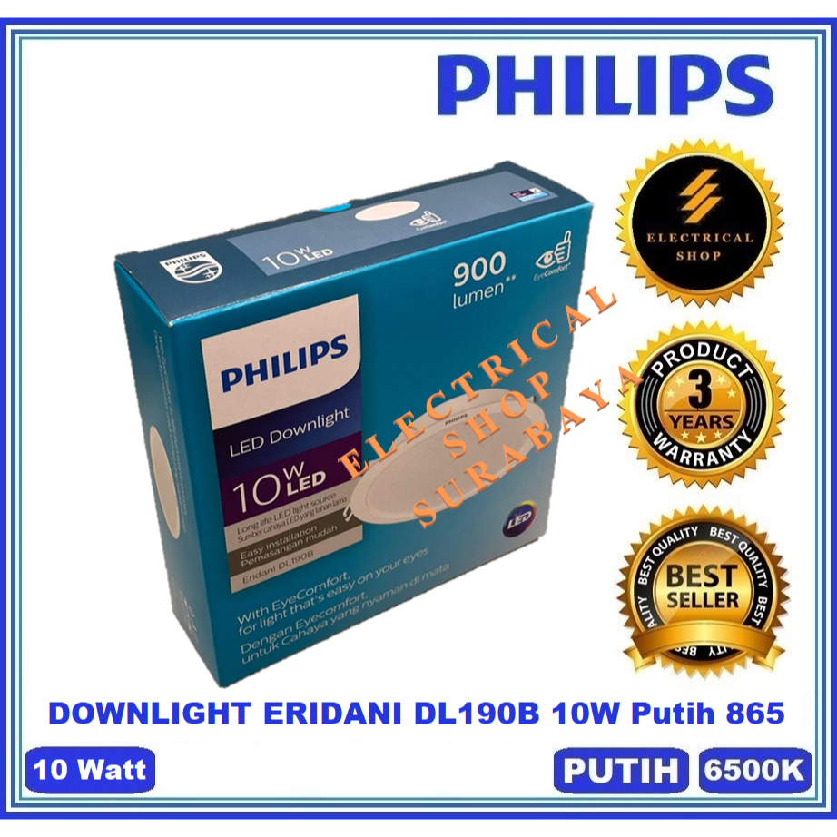 Jual PHILIPS DOWNLIGHT LED ERIDANI 3,5W 7W 10W 14W 23W PUTIH ATAU KUNING LAMPU TANAM PLAFON 4 5 ...