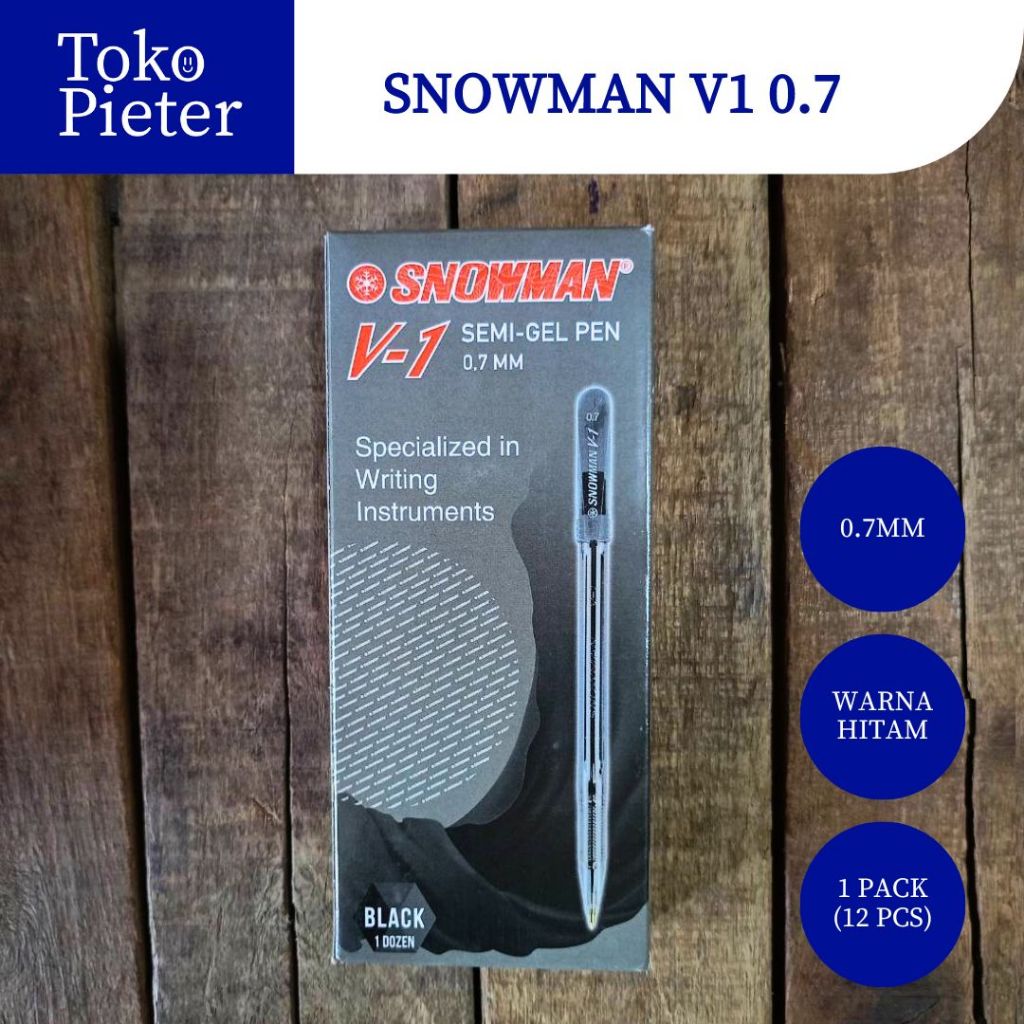 Jual SNOWMAN V1 - Pulpen Pen Hitam - SURABAYA | Shopee Indonesia