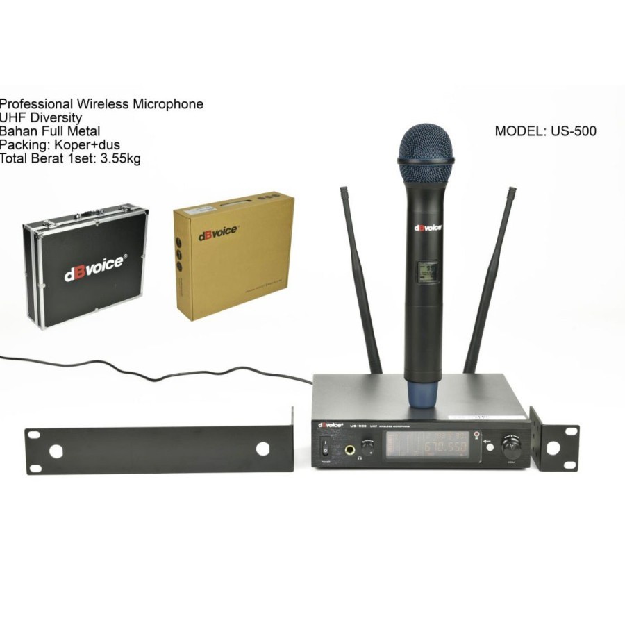 Jual MIC WIRELESS DB VOICE US 500 / US500 ORIGINAL SINGLE MIC | Shopee ...