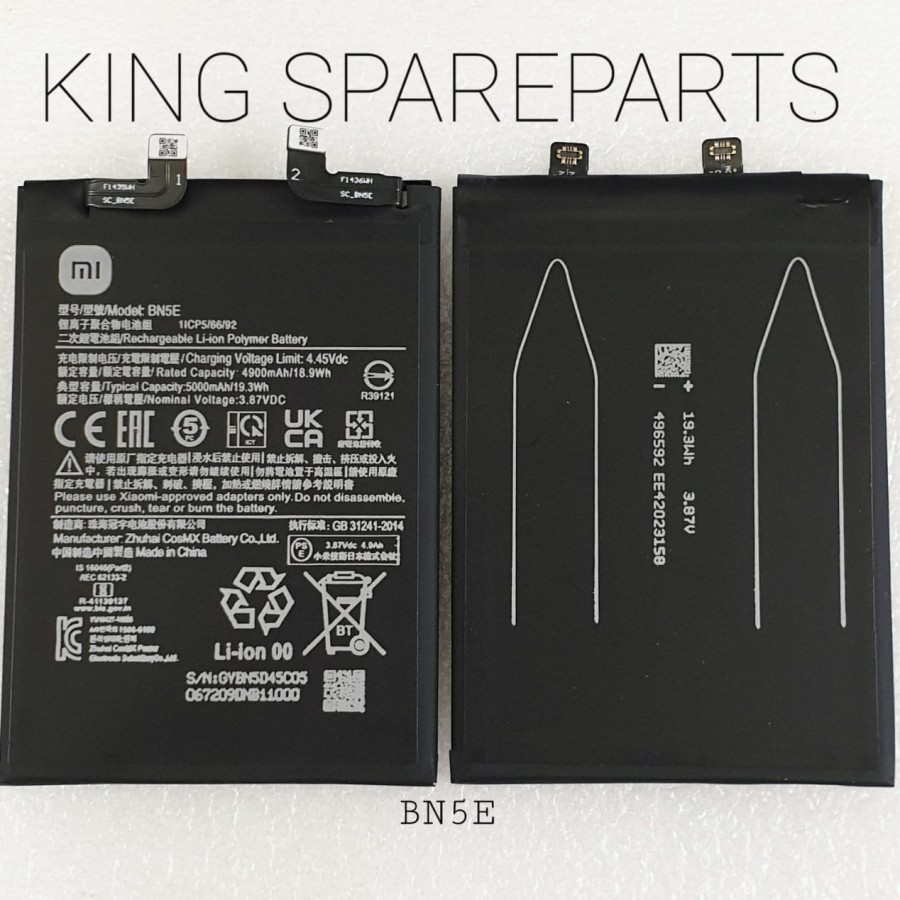 Jual BATERAI / BATRE BATERE XIAOMI REDMI NOTE 11 PRO BN5E / BATTERY ...