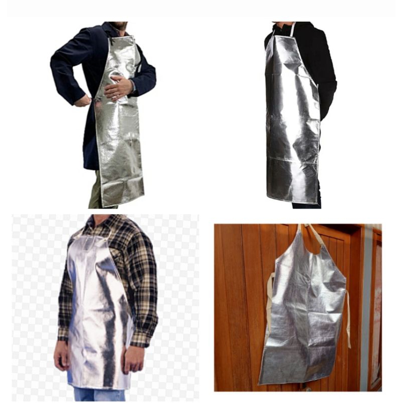 Jual Apron Celemek alumunium foil Aluminized pelindung suhu panas api ...