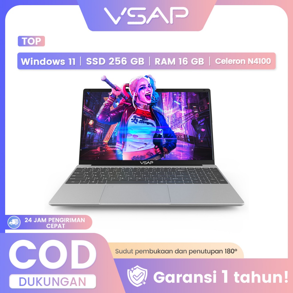 Jual VSAP Official Laptop Intel N4100 | 8+256GB SSD | Sistem Win11 | 14 ...