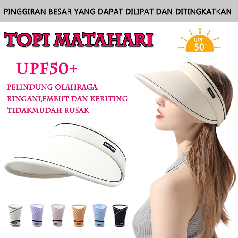 Jual Topi Matahari Lipat Topi Pantai Anti Sinar UV Musim Panas Wanita ...