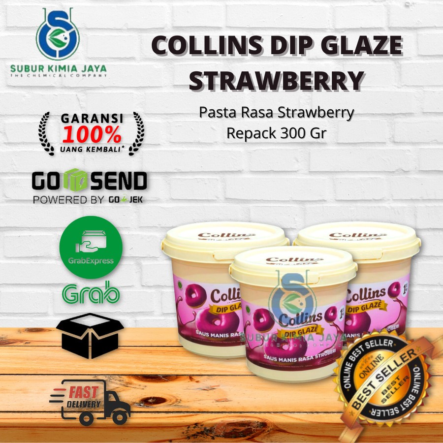 Jual Collins Dip Glaze Strawberry 300 Gr / Topping Pasta Rasa ...