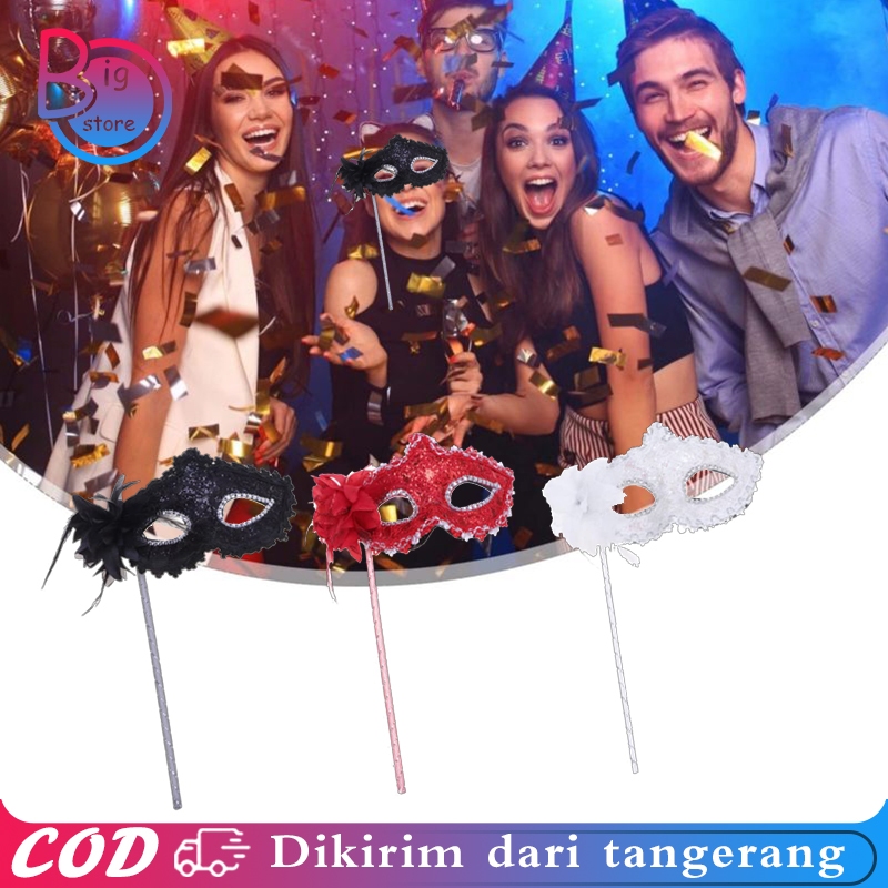 Jual Party Mask With Stick Topeng Anonymous Topeng Pesta Masquerade ...
