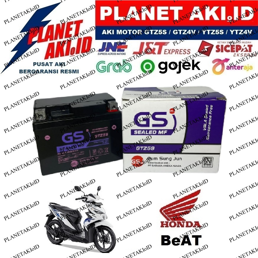 Jual Aki Motor Honda Beat ESP Aki Kering Accu Kering MF GTZ5S | Shopee Indonesia