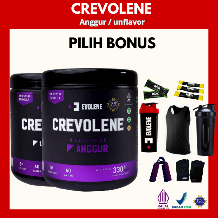Jual CREVOLENE 30s / 60s EVOLENE ORIGINAL CREATINE MONOHYDRATE ...
