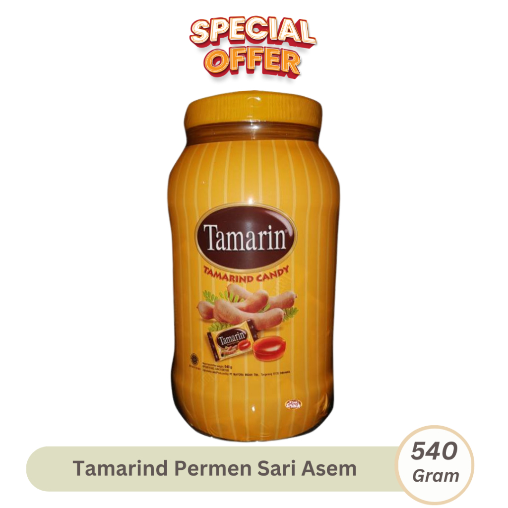 Jual Tamarin Permen Sari Asem 540gr Tamarind Candy Asam Kemasan Toples ...