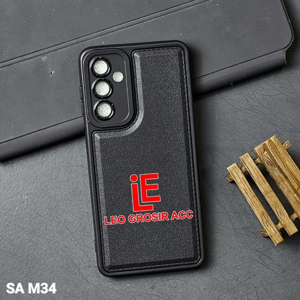Jual SAMSUNG M34 5G CASE LEATHER PRO SOFTCASE BLACK SAMSUNG M34 5G ...