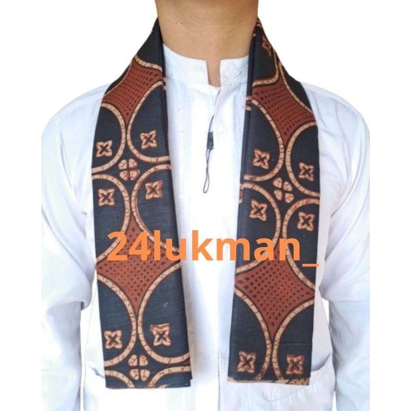 Jual Syal Batik Wanita Scarf Pria ( BISA PILIH MOTIF ) warna coklat ...
