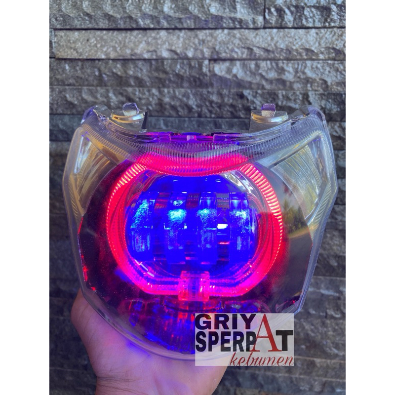 Jual LAMPU DEPAN VEGA ZR BILED PROJIE LED CUSTOM | Shopee Indonesia