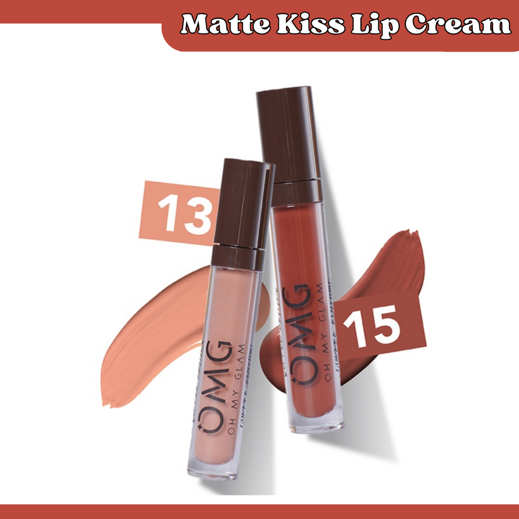 Jual OMG Oh My Glam Matte Kiss Lip Cream 3,5g | Lipstick | Lipstik | Lip Cream | Shopee Indonesia