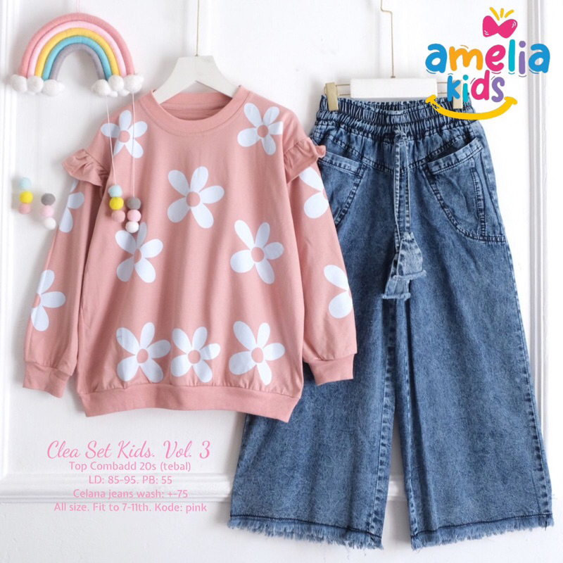 Jual SETELAN BAJU ANAK REMAJA PEREMUAN 7-11 Tahun //CLEA SET ORIGINAL ...